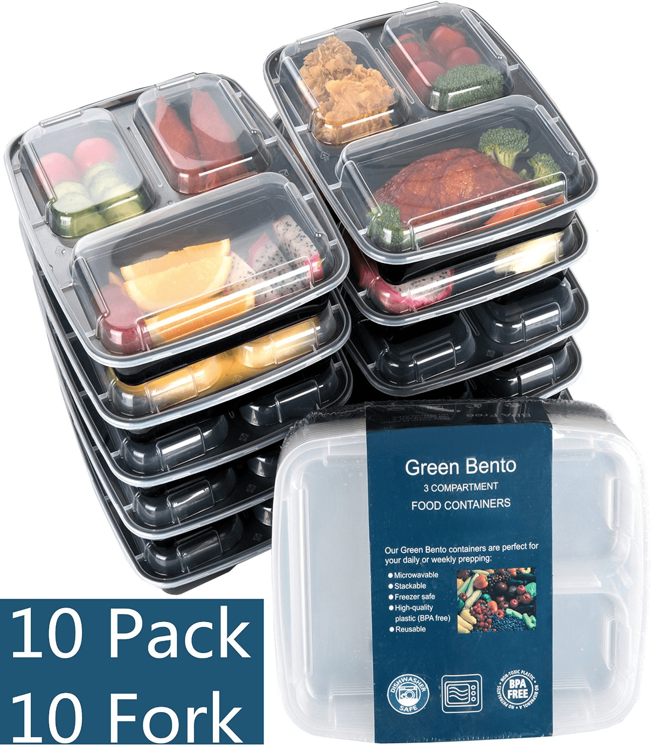 Bento's 3 Compartment Food Containers - Marg's Product Reviews